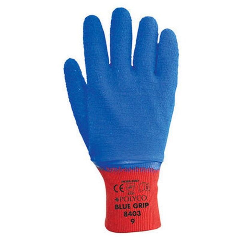 Polyco Blue Grip Work Gloves 840 - Gloves.co.uk
